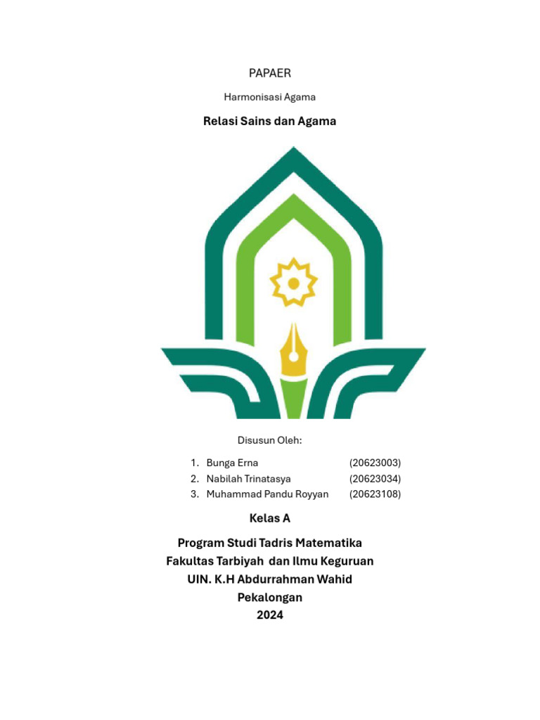 Relasi Sains Dan Agama | PDF Relasi Sains Dan Agama | PDF