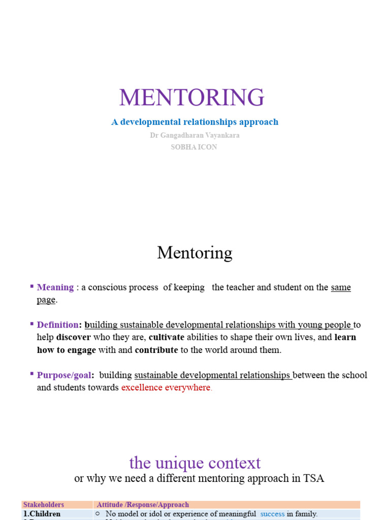 Mentoring Approach | Download Free PDF | Mentorship | Cognitive Science