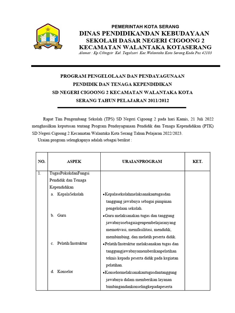 Program Pendayagunaan Pendidik Dan Tenaga Kependidikan | PDF