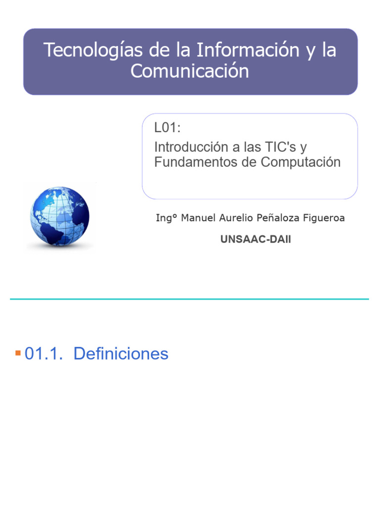 TICs 01 | PDF | Hardware de la computadora | Ciencias de la Computación