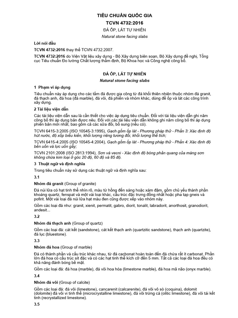 TCVN 4732 2016 Da Op Lat Tu Nhien | PDF
