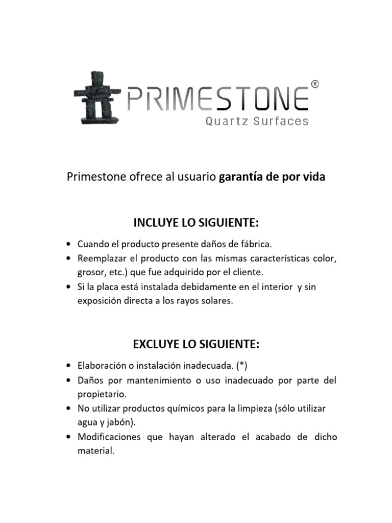 Garantia y Manual Primestone | PDF | Ciencia y matemáticas