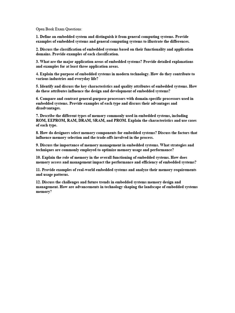 1029 Esd Questions | PDF | Embedded System | Random Access Memory