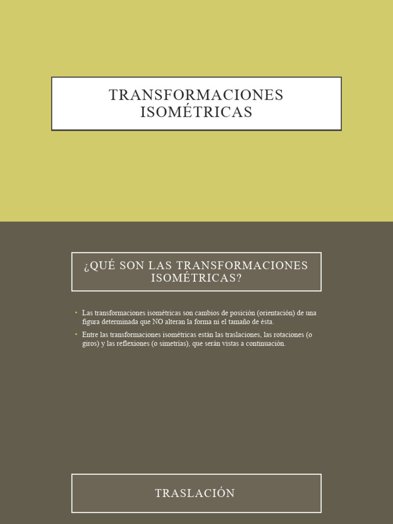 Transformaciones Isometricas | PDF