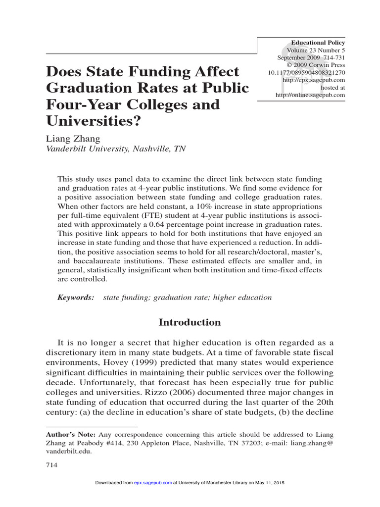 Does State Funding Affect | PDF | Fixed Effects Model | F Test