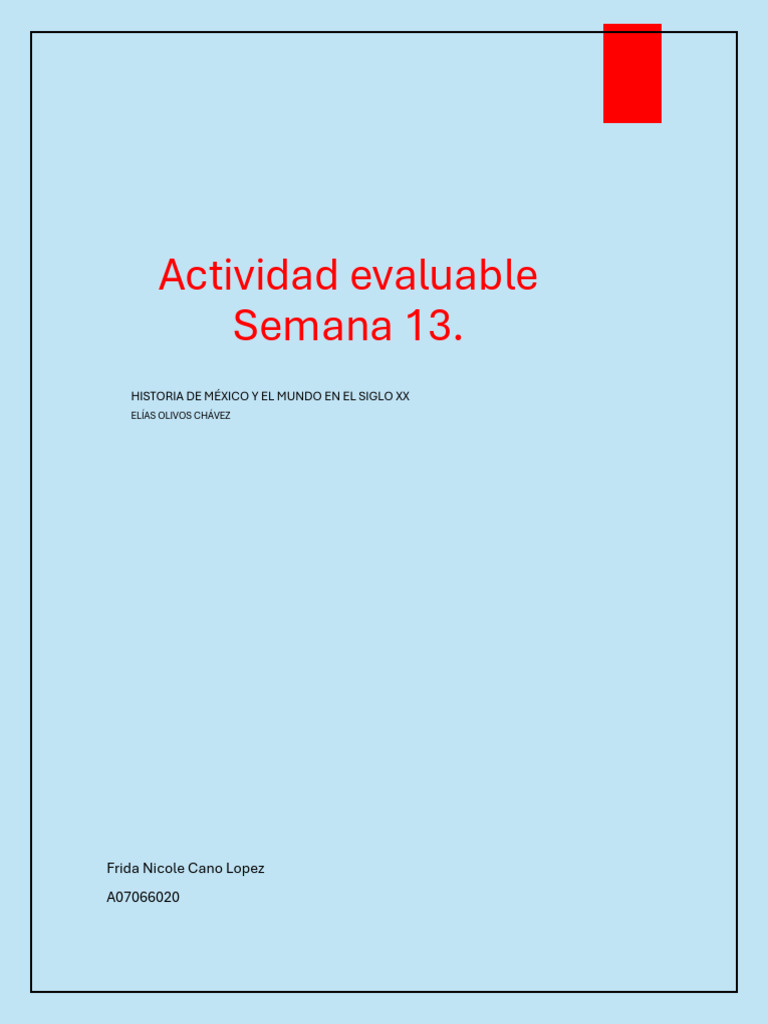 Actividad Evaluable, s13 Bloque 3 Historia. | PDF | Ciencias Políticas