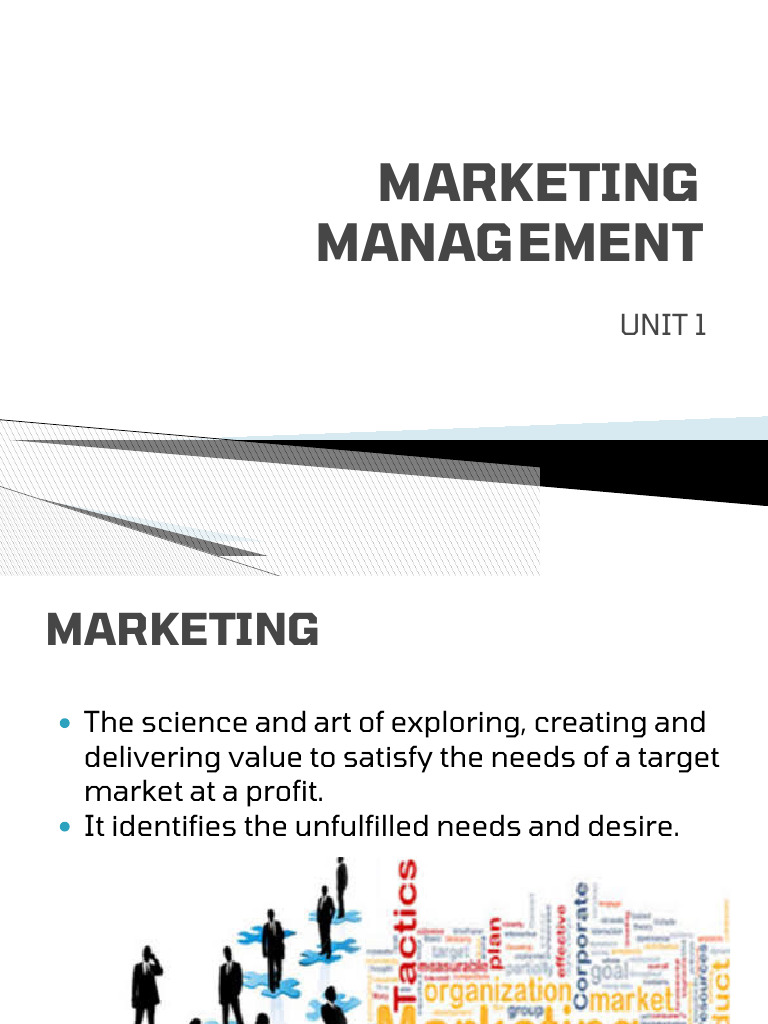 Marketing (Unit 1) | PDF | Marketing | Sales
