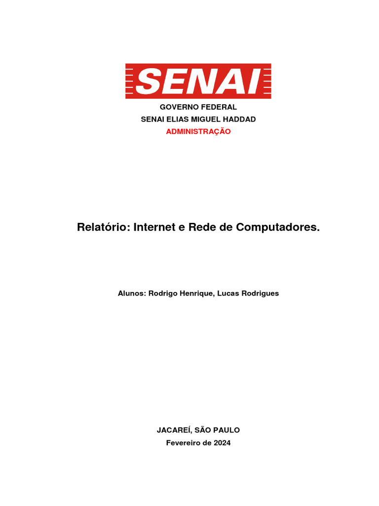 Modelo de Relatório | PDF | Rede mundial de computadores | Internet e Web