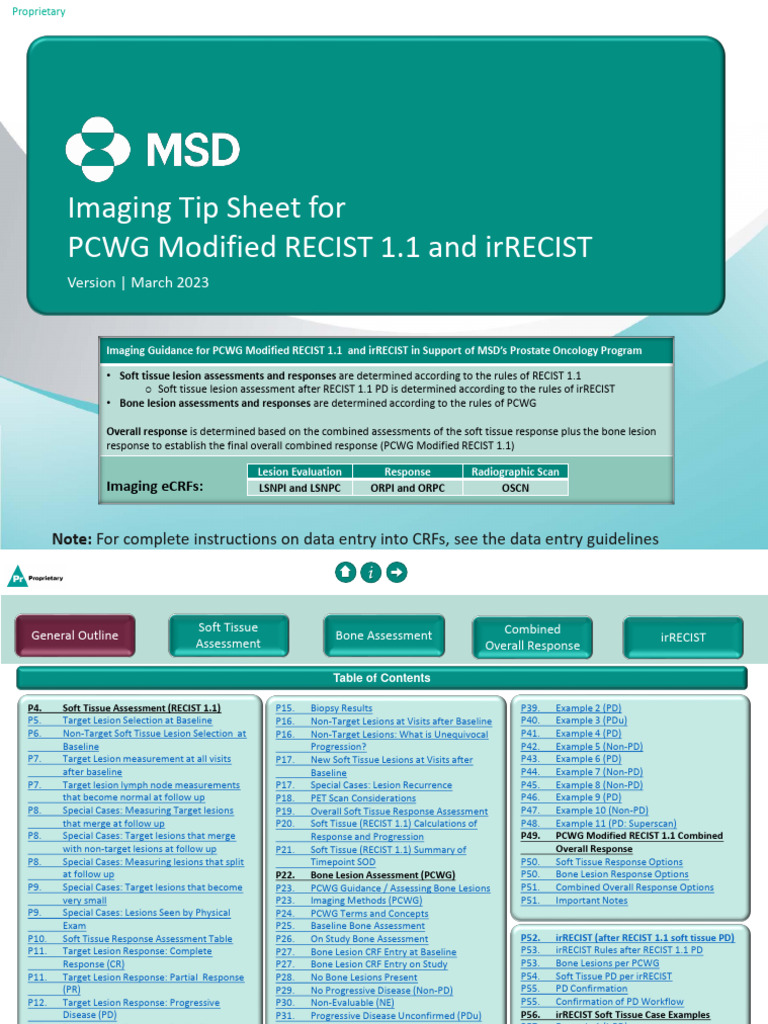 PCWG Modified Recist 1.1 - Irrecist MSD Tip Sheet (Mar 2023) | PDF ...