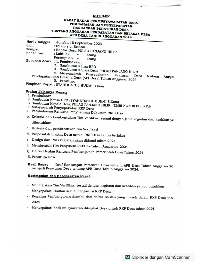 Musyawarah Desa | PDF