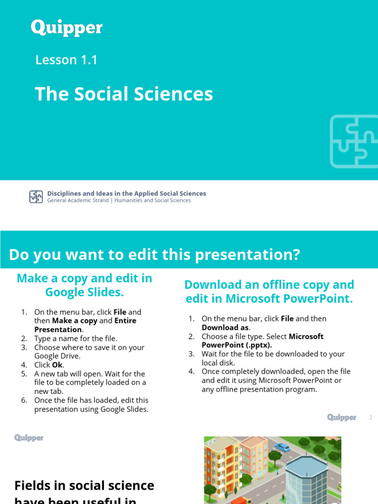 The Social Sciences: Lesson 1.1 | PDF | Social Sciences | Science