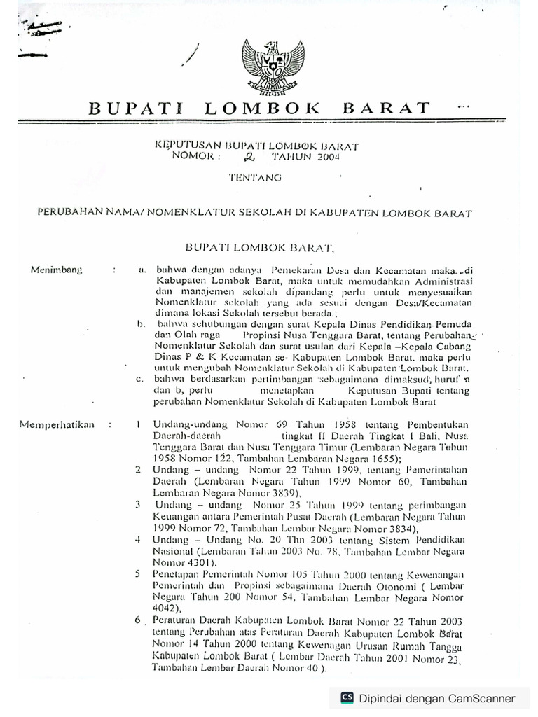 SK Pendiri Sekolah | PDF