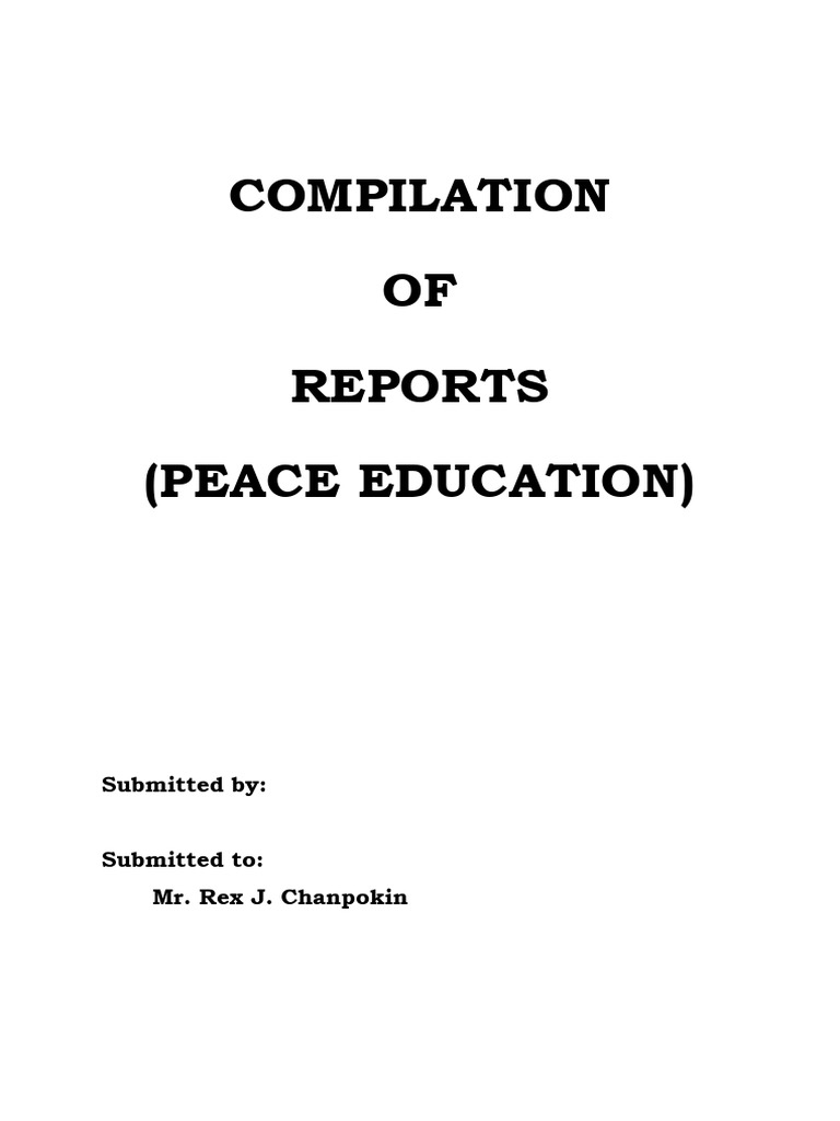 PEACE | PDF | Peace | Psychological Attitude