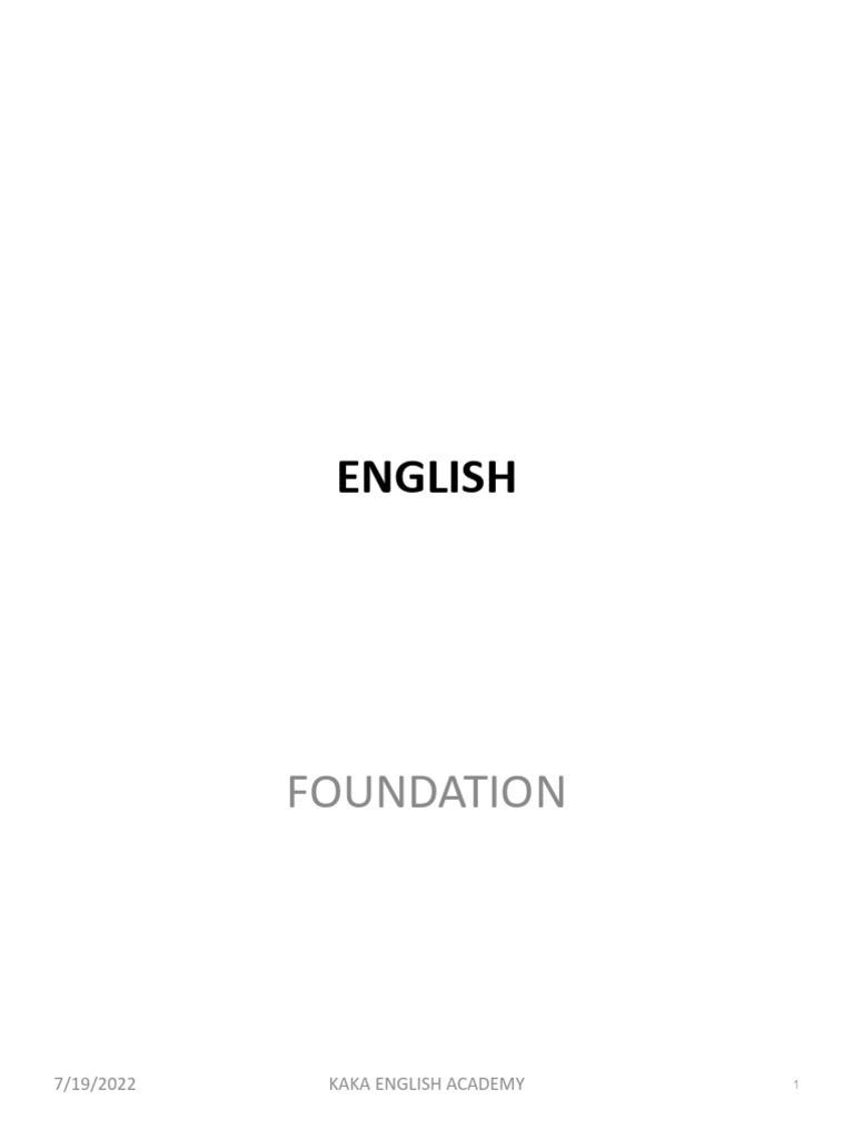 Grammar Foundation | PDF | English Language | Question