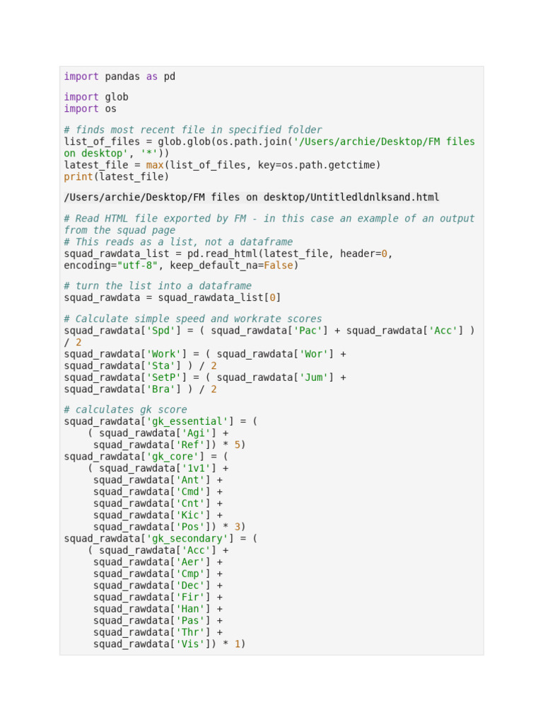 Football Manager Data Analysis Script | PDF | Internet Protocol Based Network Software | Directories
