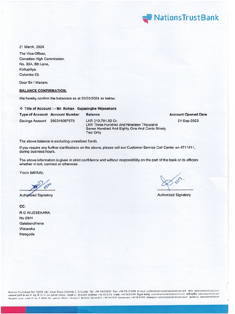 Nation Trust Bank Statement | PDF