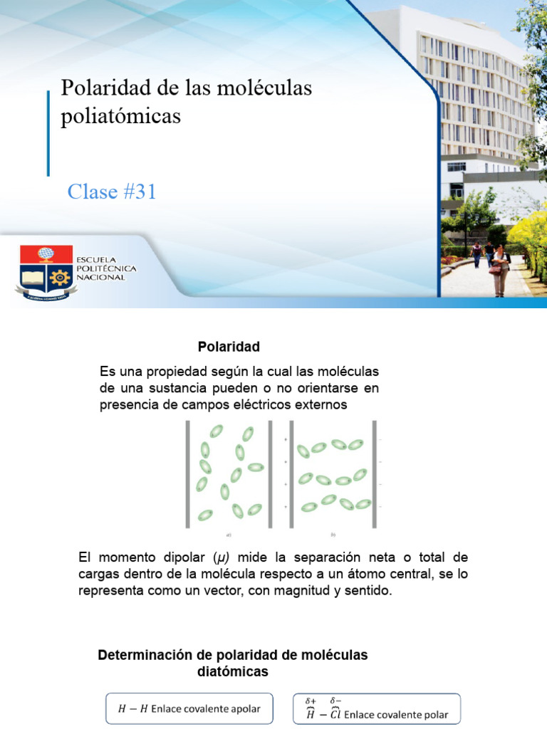 Polaridad de moléculas poliatómicas y diatomicas | Descargar gratis PDF | Polaridad química ...