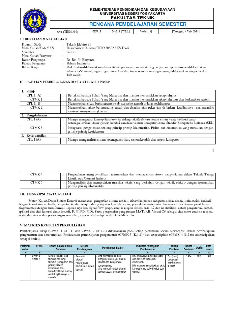 Dasar Sistem Kontrol | PDF