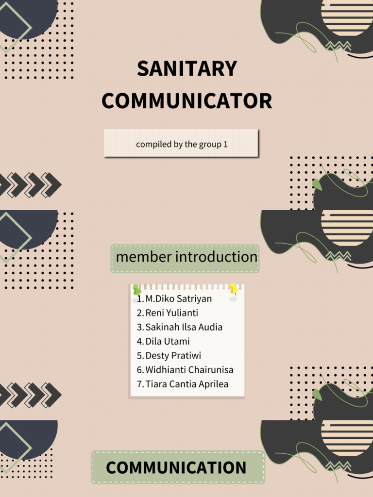 Group 1 - Sanitary Communicator | PDF