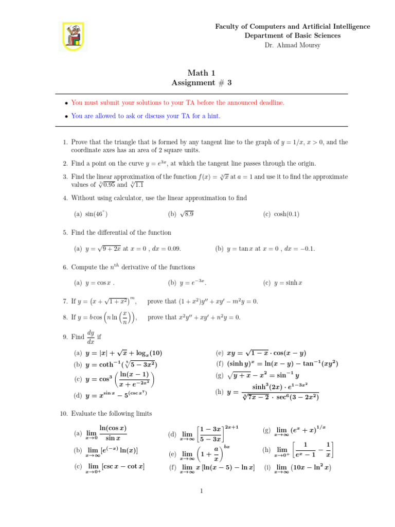 Assign3 | PDF | Mathematical Concepts | Mathematical Objects