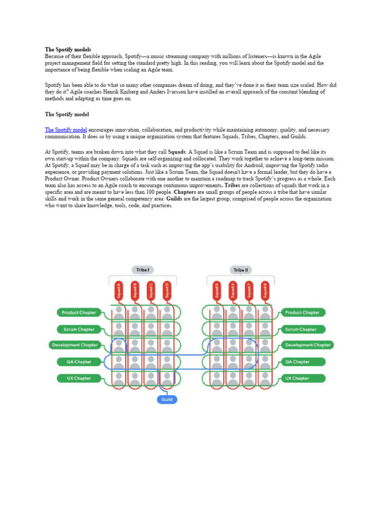 The Spotify Models | PDF | Scrum (Software Development) | Agile ...