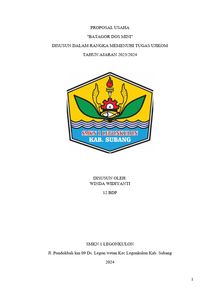 Proposal Winda Widiyanti | PDF | Karier & Perkembangan | Bisnis