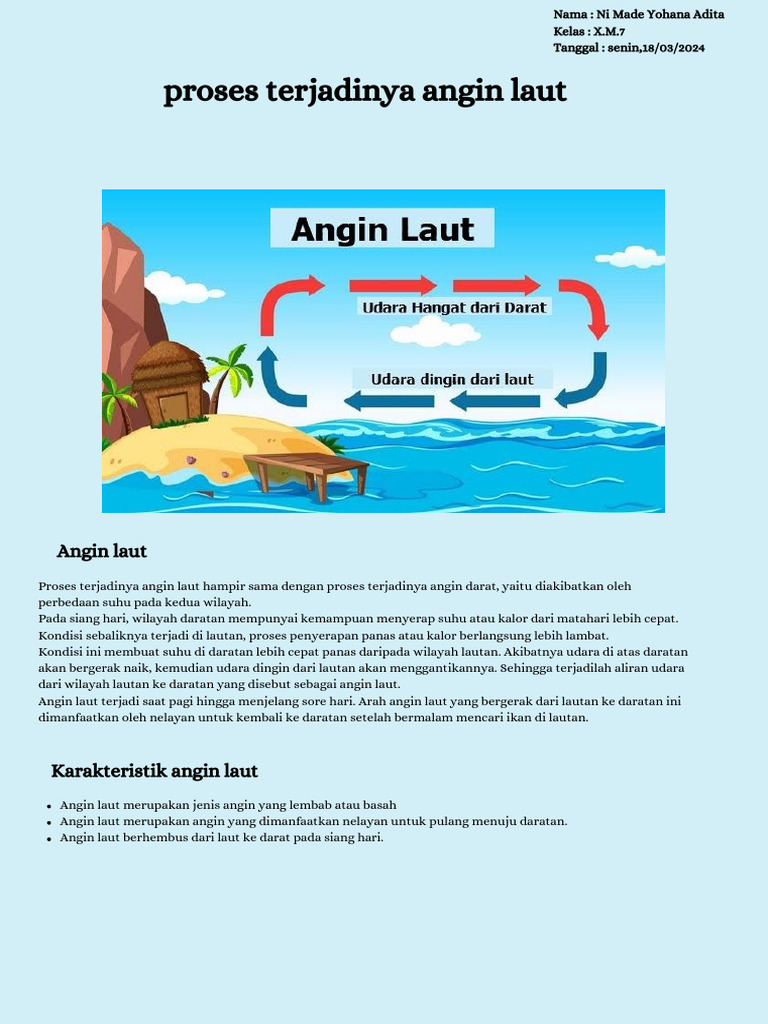 Proses Terjadinya Angin Laut | PDF