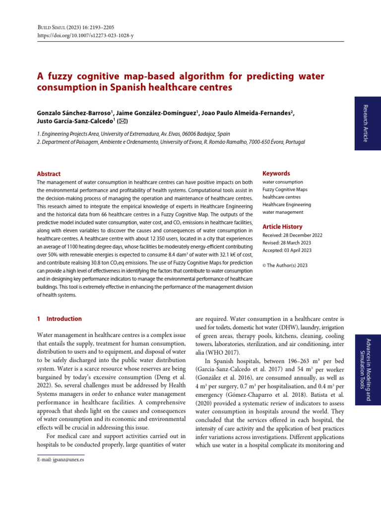 A Fuzzy Cognitive Map Based Algorithm For Predicting Water Pdf Fuzzy Logic Prediction
