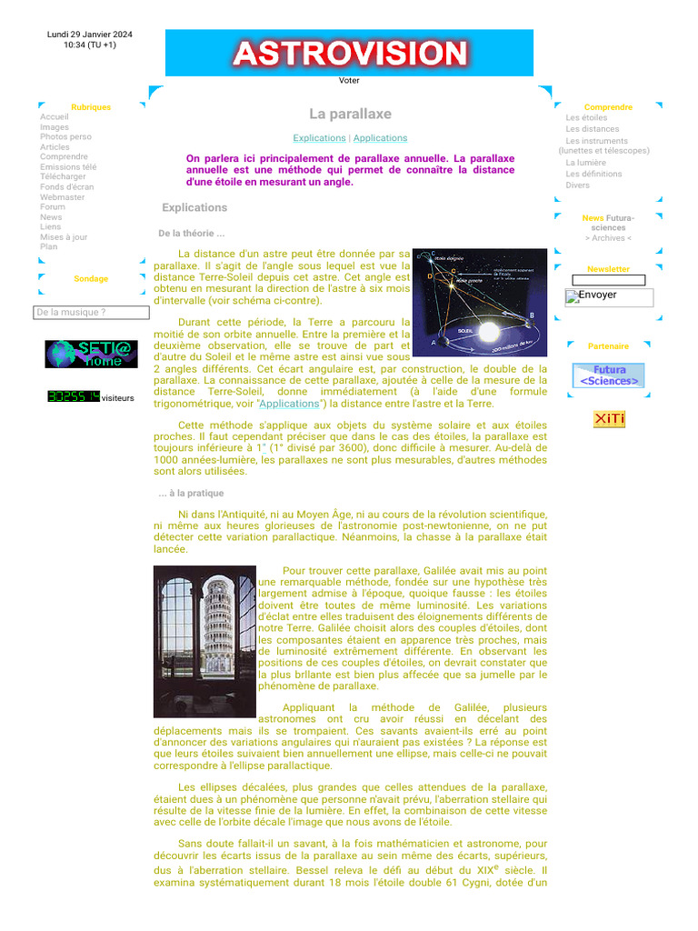 Comprendre la parallaxe annuelle | PDF | Sciences physiques | Astronomie