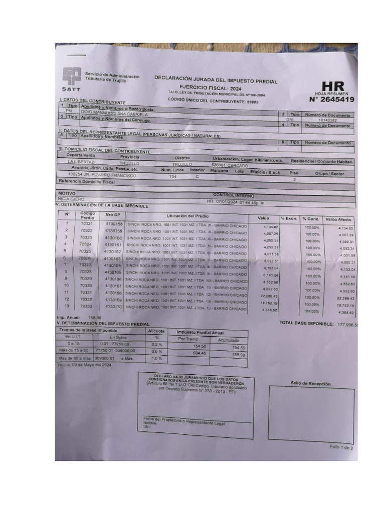 Autovaluo 2024 (HR y DP) | PDF