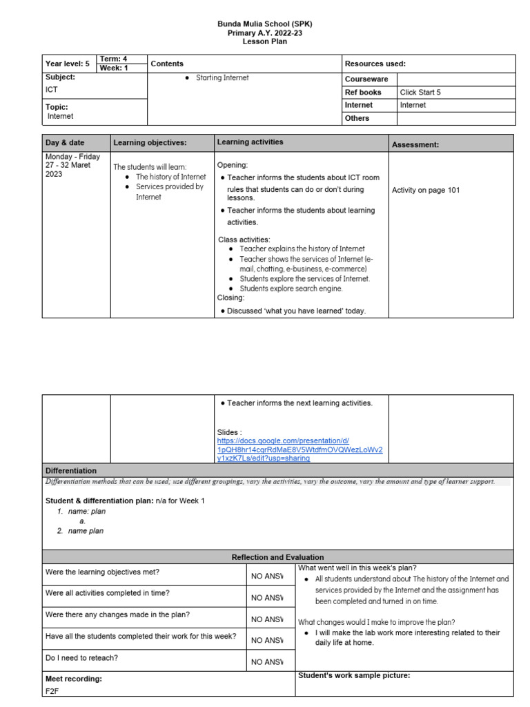 Ict 5 LP t4 Week 1 | PDF | Educational Technology | Teachers