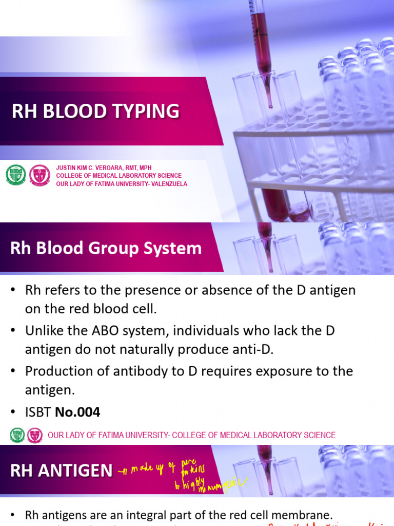 RH Blood Typing | PDF | Diseases And Disorders | Body Fluids