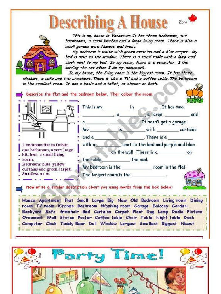 Week 6 - HOMEWORK 2 - Describing My House - Exercises | PDF