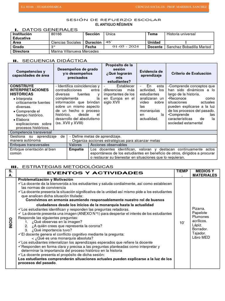 Sesion de Refuerzo | PDF | Aprendizaje | Maestros