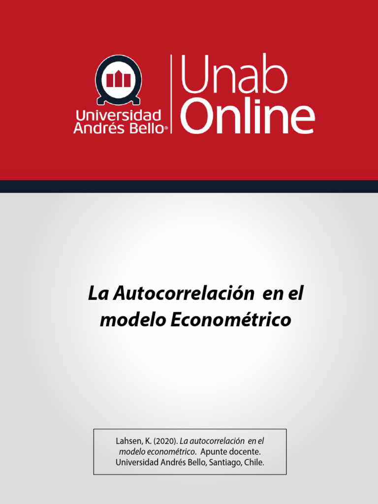 Autocorrelación en Econometría | PDF | Econometría | Mínimos cuadrados ordinarios