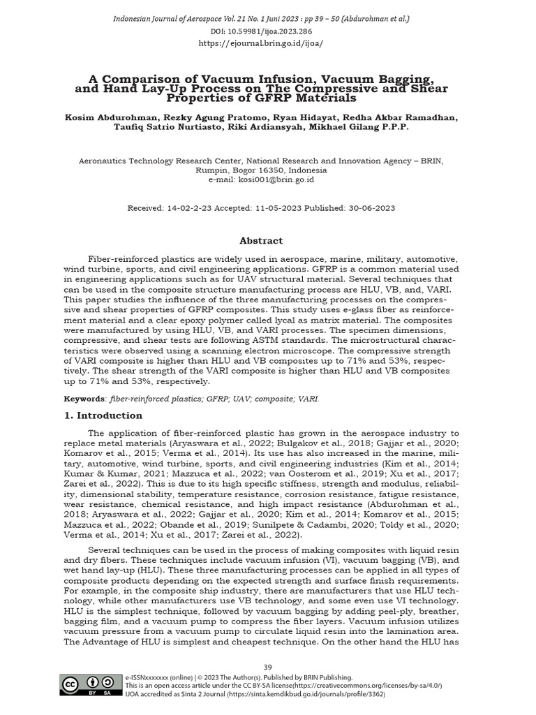 GFRP Manufacturing Process Comparison | PDF | Composite Material ...