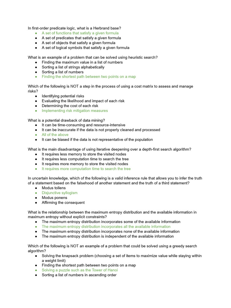 Fundamentals of Artificial Intelligence | PDF | First Order Logic | Mathematical Optimization