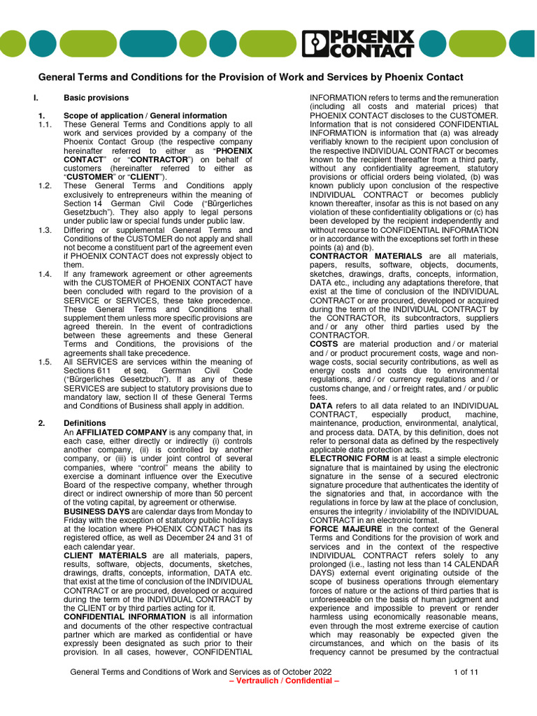 GTC_Work_and_Services_en | PDF | Contractual Term | Legal Liability