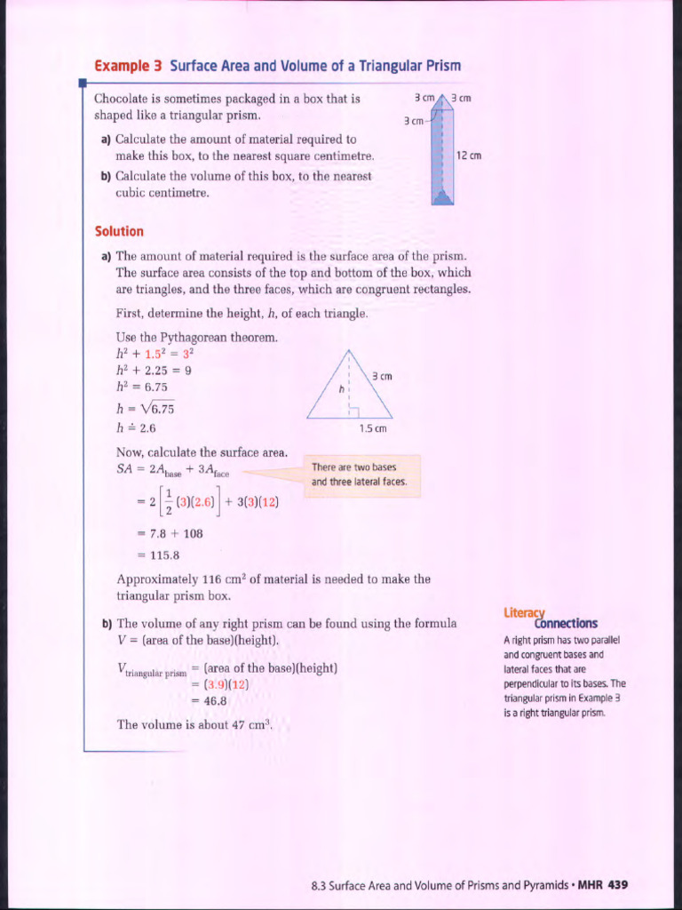 Surface Area Volume | PDF | Area | Volume