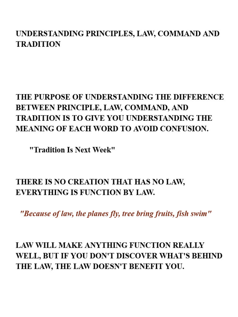 Principles vs. Laws: Key Differences | PDF | Gospel Of Matthew ...