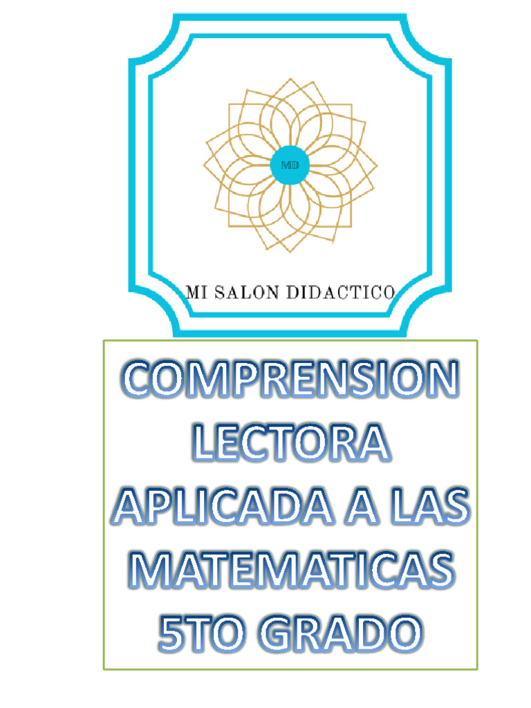 Actividades de Comprensión Lectora Matemática | PDF | Hogar, jardinería ...