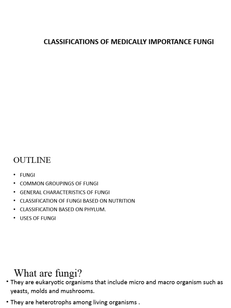 Classification of Fungi | PDF | Fungus | Cell (Biology)