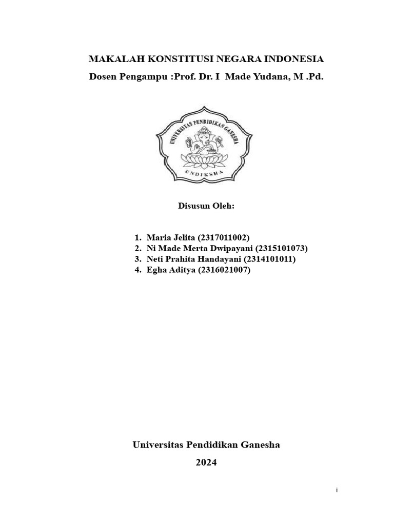 Kelompok 4 KONSTITUSI NEGARA INDONESIA | PDF