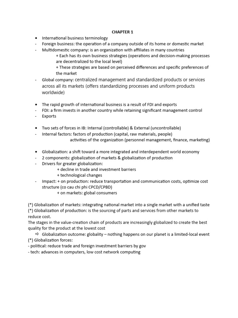 Ib Ontap | PDF | Globalization | Market (Economics)