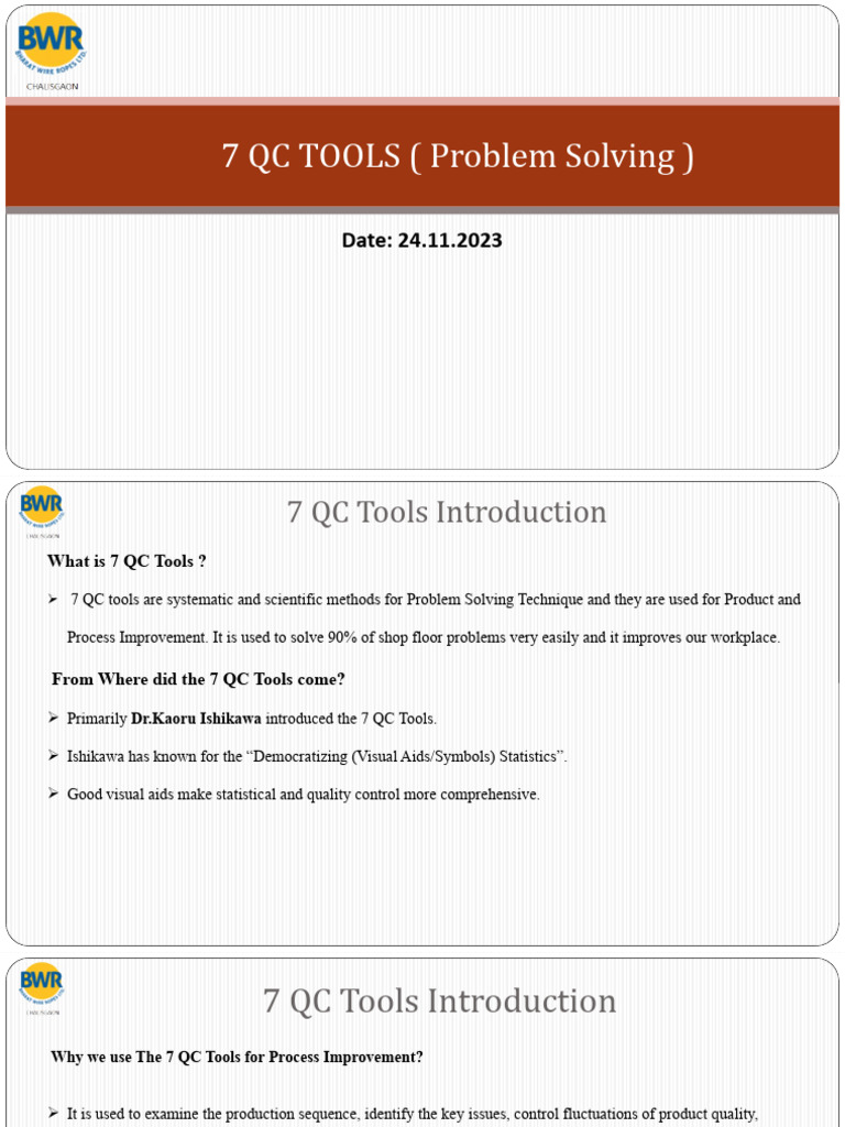 7 QC Tools | PDF | Scatter Plot | Histogram