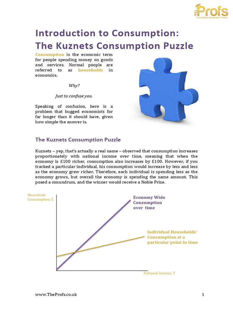 Kuznets Consumption Puzzle Consumption Theory | PDF | Consumption ...