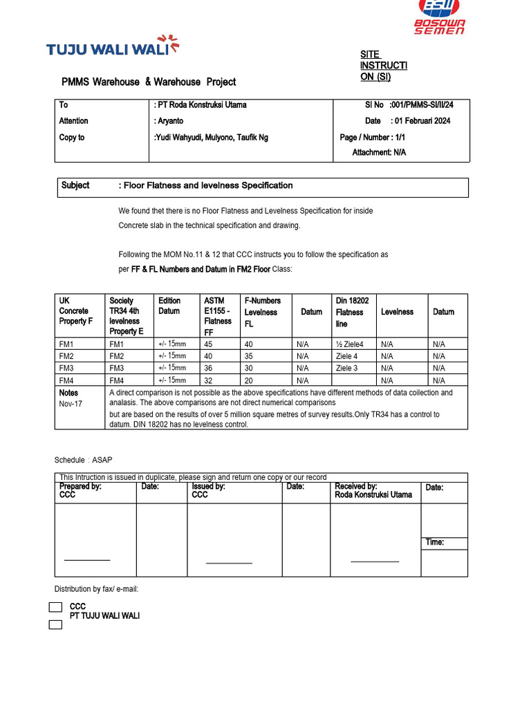 Sample of Site Instruction | PDF