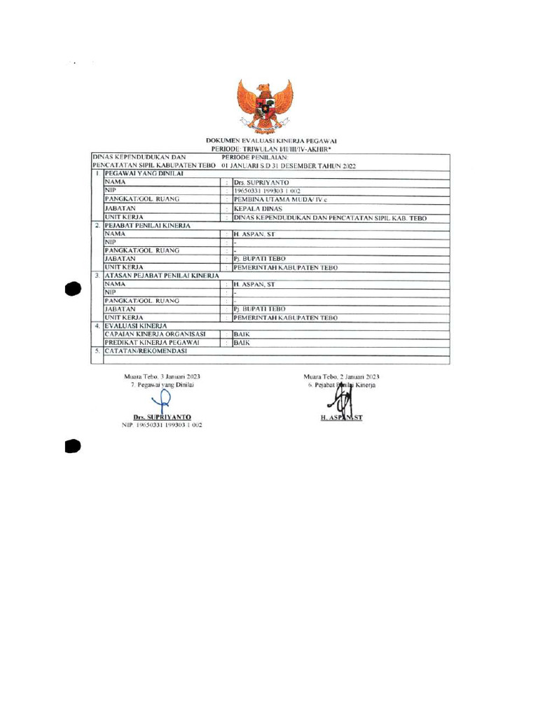 SKP-dukcapil Tebo | PDF