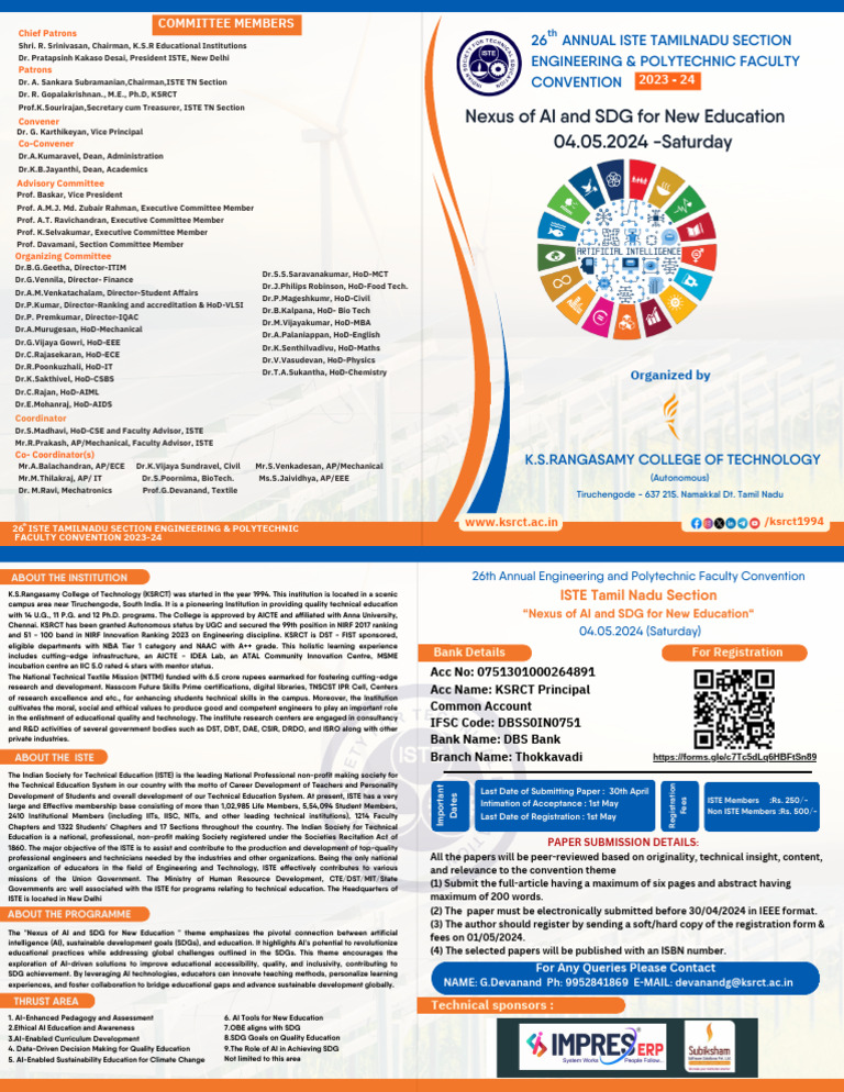 ISTE Brochure | PDF | Artificial Intelligence | Intelligence (AI ...