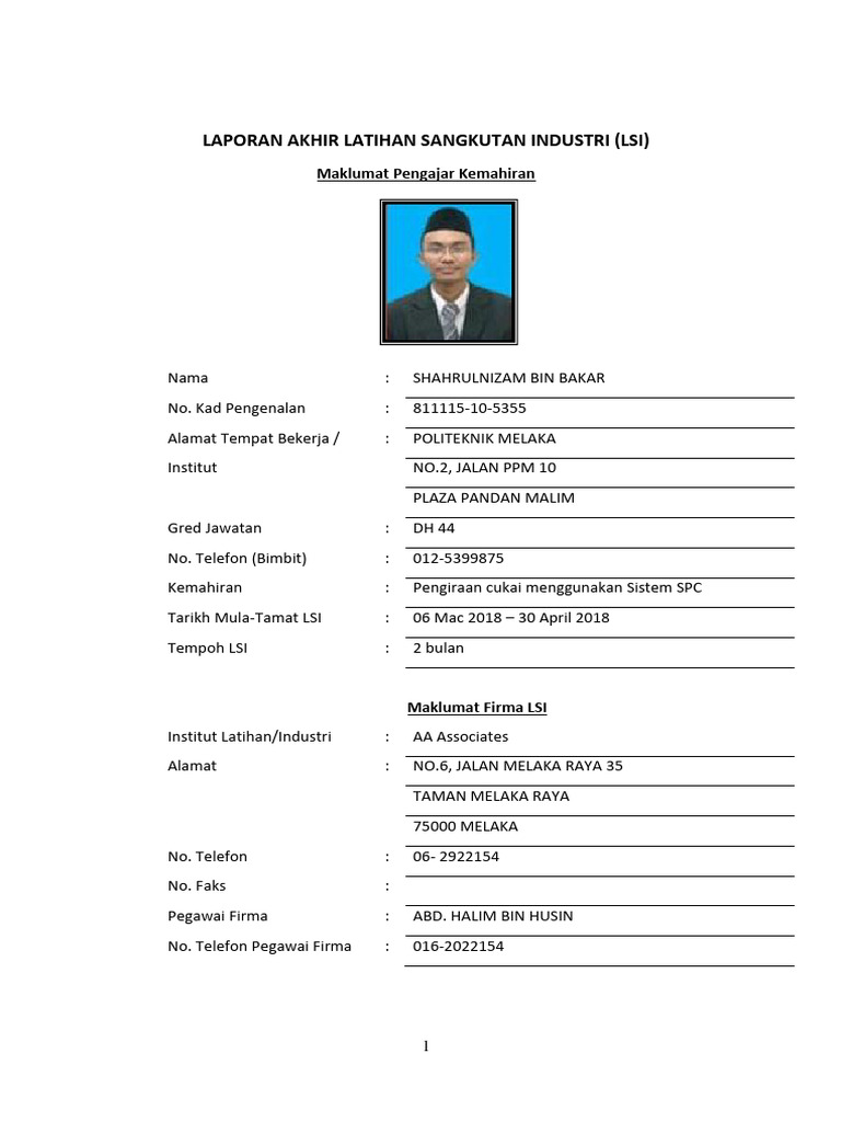 Laporan Penuh SIP | PDF